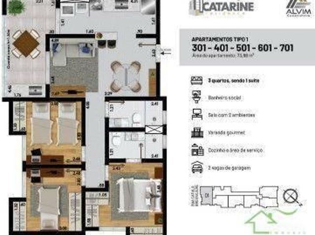 Apartamento para venda em Juiz de Fora