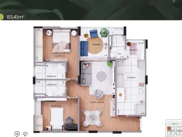 Apartamento para Venda em Juiz de Fora/MG Estrela Sul 2 Quartos