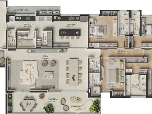 Apartamento para Venda em Juiz de Fora/MG Santa Helena 4 Quartos