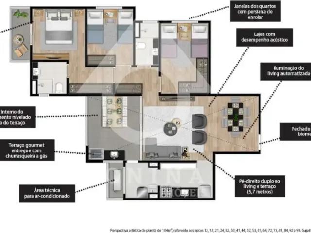 Apartamento para Venda em Jundiaí/SP Jardim Florestal 3 Quartos