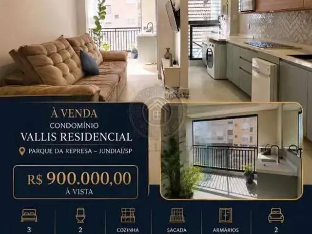 Apartamento para Venda em Jundiaí/SP Parque da Represa 3 Quartos