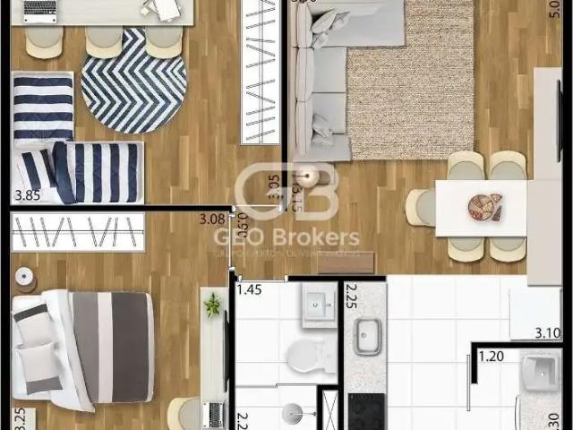Apartamento para Venda em Jacareí/SP Conjunto Habitacional Marinho 2 Quartos