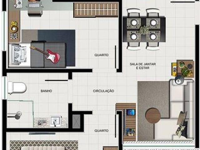 Apartamento para venda em Jardim Das Colinas em Hortolândia São Paulo de 56.93m² com 2 Quartos, 1 Suíte e 1 Garagem