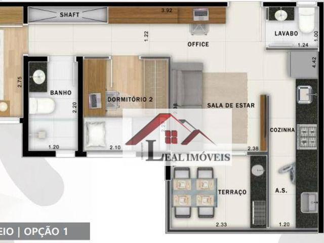 Apartamento para venda em Jardim em Santo André São Paulo de 44.00m² com 2 Quartos e 1 Garagem