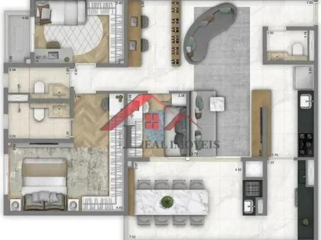 Apartamento para venda em Jardim de 104.00m² com 3 Quartos, 1 Suite e 2 Garagens