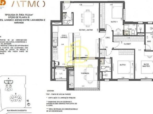 Apartamento para venda em Jardim Maria José de 115.00m² com 3 Quartos e 3 Suites