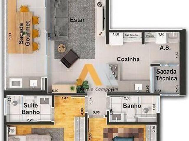 Apartamento para venda em Jardim Maria José de 78.00m² com 2 Quartos, 1 Suite e 2 Garagens