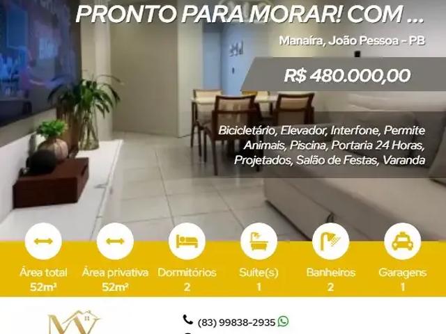 Apartamento para Venda em João Pessoa/PB Manaíra 2 Quartos