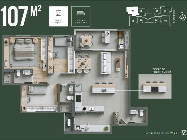 Apartamento para Venda em Joinville/SC Atiradores 3 Quartos