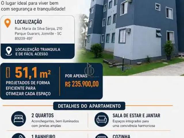 Apartamento para Venda em Joinville/SC Parque Guarani 2 Quartos
