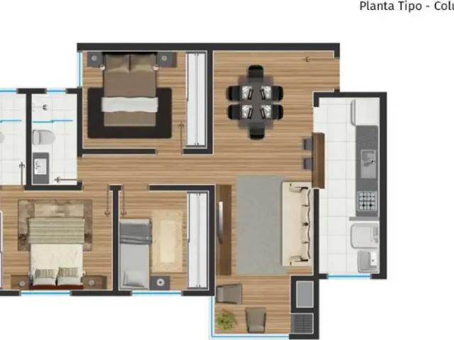 Apartamento para Venda em Joinville/SC Saguaçu 3 Quartos
