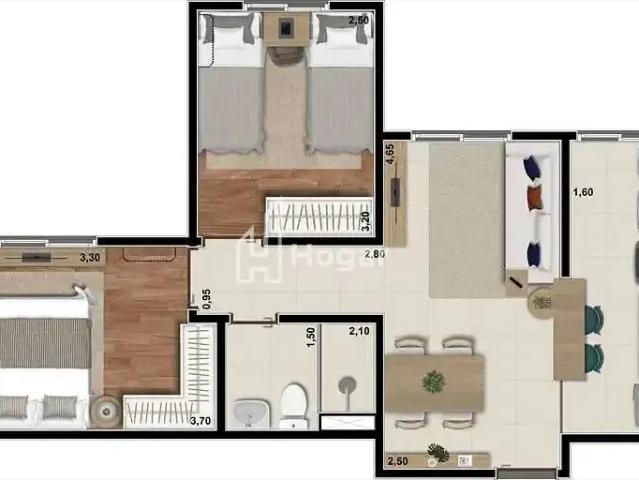 Apartamento para Venda em Londrina/PR Califórnia 2 Quartos