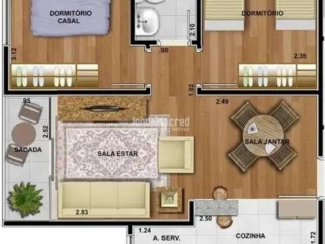 Apartamento para Venda em Londrina/PR Paraíso 2 Quartos