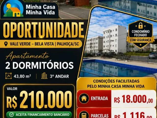 Apartamento para Venda em Palhoça/SC Bela Vista 2 Quartos