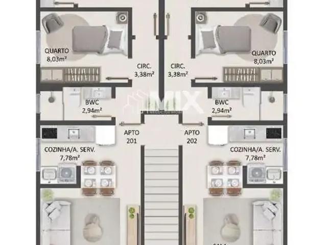 Apartamento para Venda em Palhoça/SC Guarda do Cubatão 2 Quartos