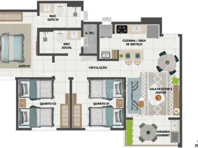 Apartamento para Venda em Parnamirim/RN Nova Parnamirim 3 Quartos