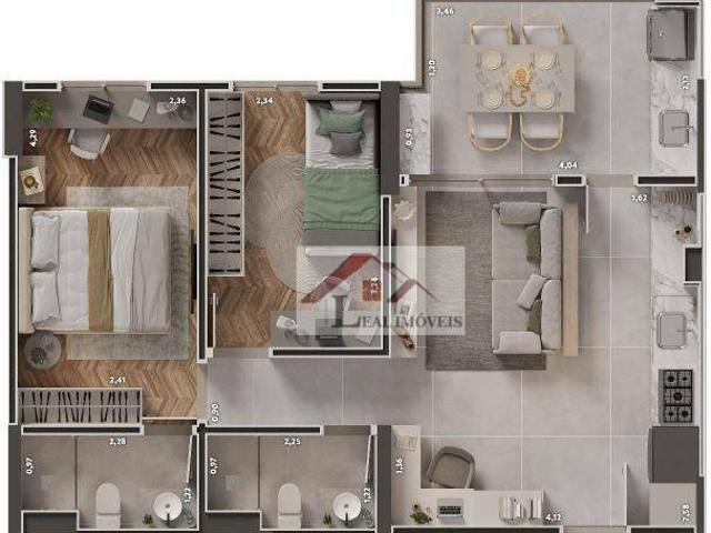 Apartamento para venda em Paraíso em Santo André São Paulo de 68.00m² com 2 Quartos, 1 Suíte e 1 Garagem