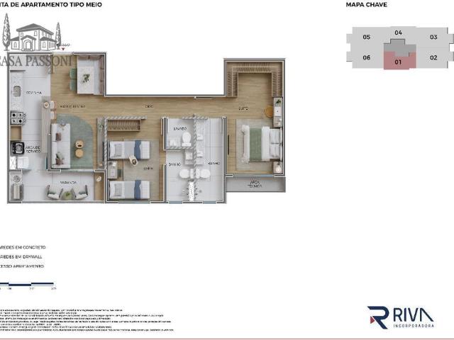 Apartamento para venda em Parque Prado em Campinas São Paulo de 69.23m² com 2 Quartos, 2 Suítes e 1 Garagem