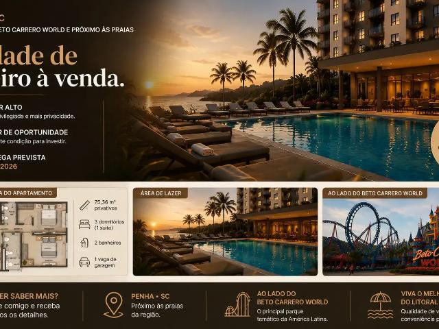 Apartamento para Venda em Penha/SC Praia de Armação do Itapocorói 3 Quartos