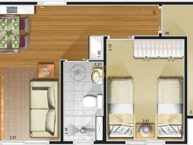 Apartamento para Venda em Pindamonhangaba/SP Santana 2 Quartos