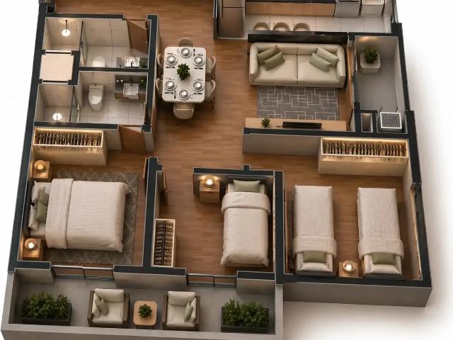 Apartamento para Venda em Pinhais/PR Weissópolis 3 Quartos