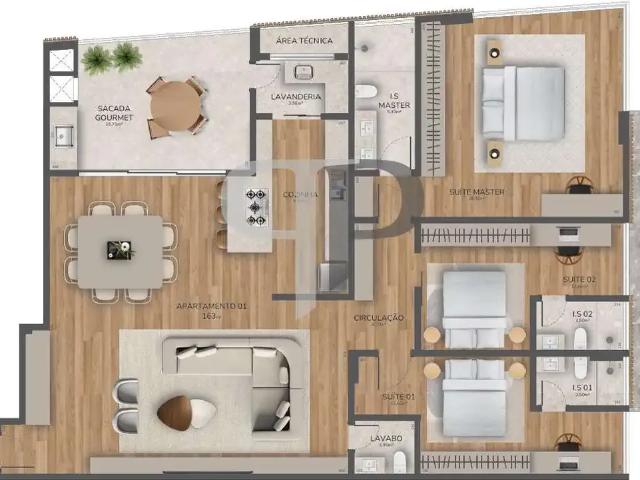 Apartamento para Venda em Pinhais/PR Alphaville Graciosa 3 Quartos