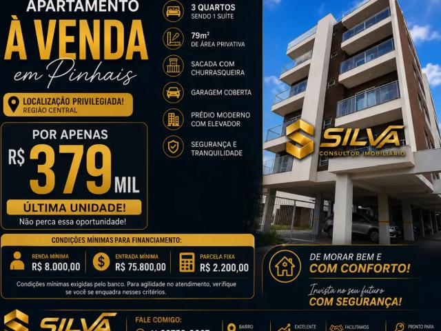 Apartamento para Venda em Pinhais/PR Centro 3 Quartos