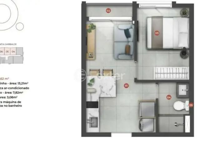 Apartamento para Venda em Porto Alegre/RS Boa Vista 1 Quartos