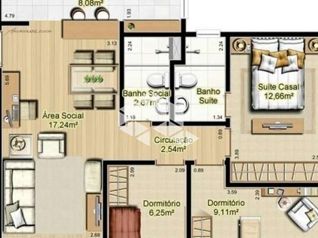 Apartamento para Venda em Porto Alegre/RS Jardim Carvalho 3 Quartos