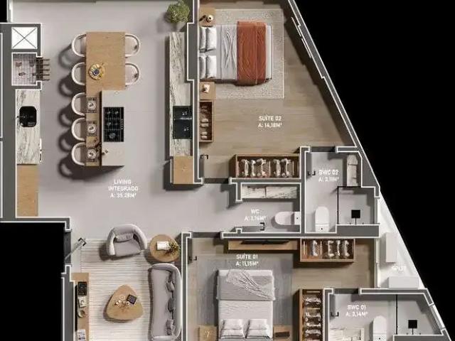 Apartamento para Venda em Porto Belo/SC Balneário Perequê 2 Quartos