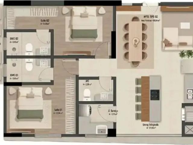 Apartamento para Venda em Porto Belo/SC Balneário Perequê 2 Quartos
