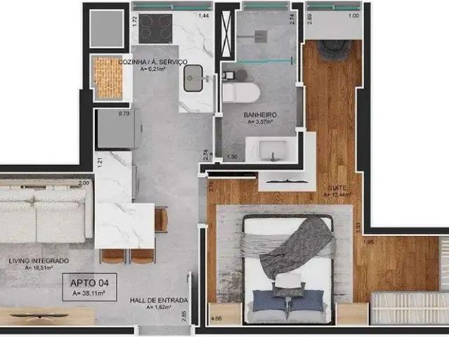 Apartamento para Venda em Porto Belo/SC Jardim Dourado 1 Quartos