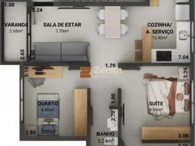 Apartamento para Venda em Pouso Alegre/MG Aristeu da Costa Rios 2 Quartos