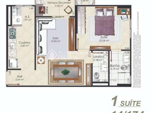 Apartamento para Venda em Praia Grande/SP Aviação 1 Quartos