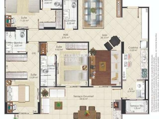 Apartamento para Venda em Praia Grande/SP Aviação 3 Quartos