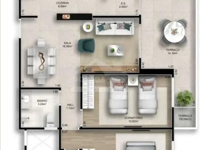 Apartamento para Venda em Praia Grande/SP Campo da Aviação 2 Quartos