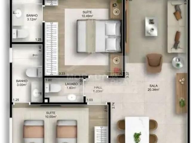Apartamento para Venda em Praia Grande/SP Campo da Aviação 2 Quartos