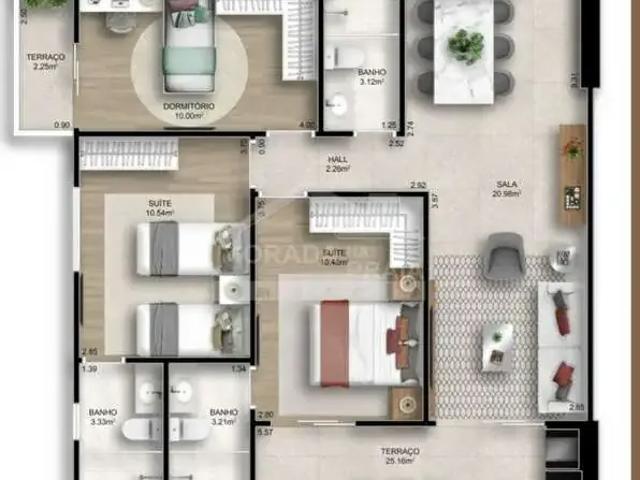 Apartamento para Venda em Praia Grande/SP Campo da Aviação 3 Quartos