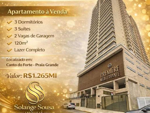 Apartamento para Venda em Praia Grande/SP Canto do Forte 3 Quartos