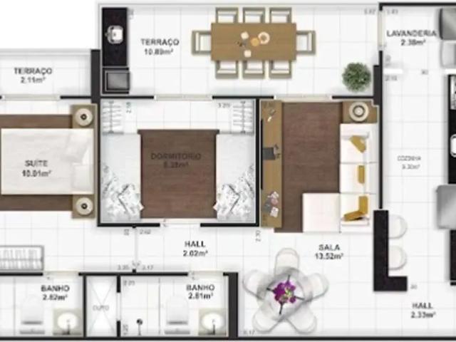 Apartamento para Venda em Praia Grande/SP Tupi 2 Quartos