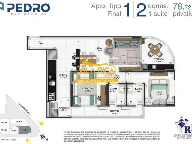 Apartamento para Venda em Praia Grande/SP Tupi 2 Quartos