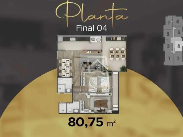 Apartamento para Venda em Praia Grande/SP Vila Caiçara 2 Quartos