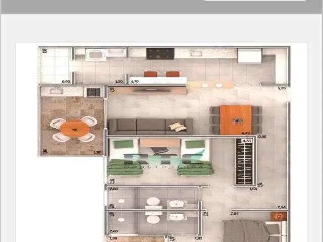 Apartamento para Venda em Praia Grande/SP Vila Caiçara 3 Quartos