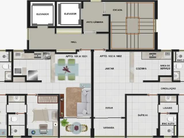 Apartamento para Venda em Recife/PE Boa Viagem 3 Quartos