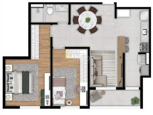 Apartamento para venda em Residencial Baluarte de 75.75m² com 2 Quartos, 1 Suite e 1 Garagem