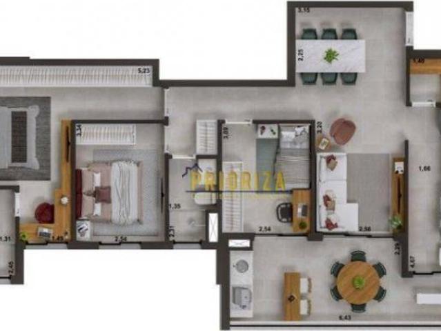 Apartamento para venda em Residencial Tríon de 99.00m² com 3 Quartos, 1 Suite e 1 Garagem