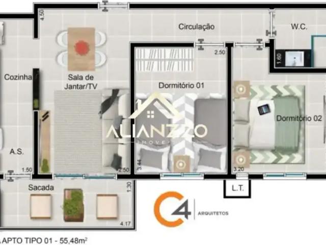 Apartamento para Venda em Ribeirão Preto/SP Bonfim Paulista 2 Quartos