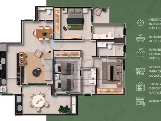 Apartamento para Venda em Ribeirão Preto/SP Nova Aliança 3 Quartos
