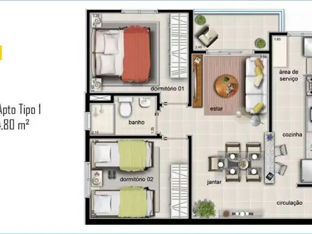 Apartamento para Venda em Ribeirão Preto/SP Parque São Sebastião 2 Quartos