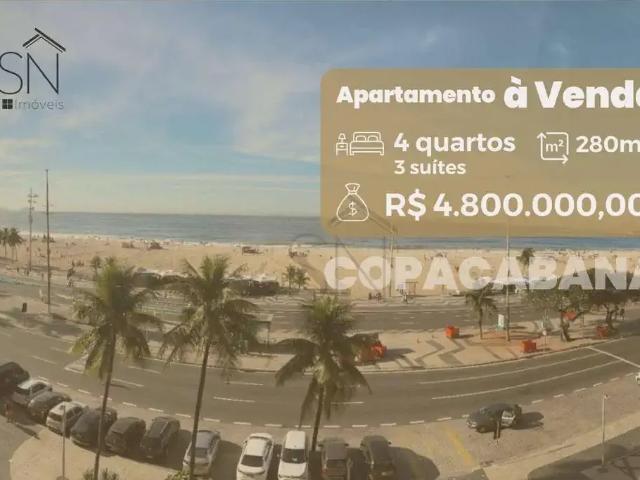 Apartamento para Venda em Rio de Janeiro/RJ Copacabana 4 Quartos